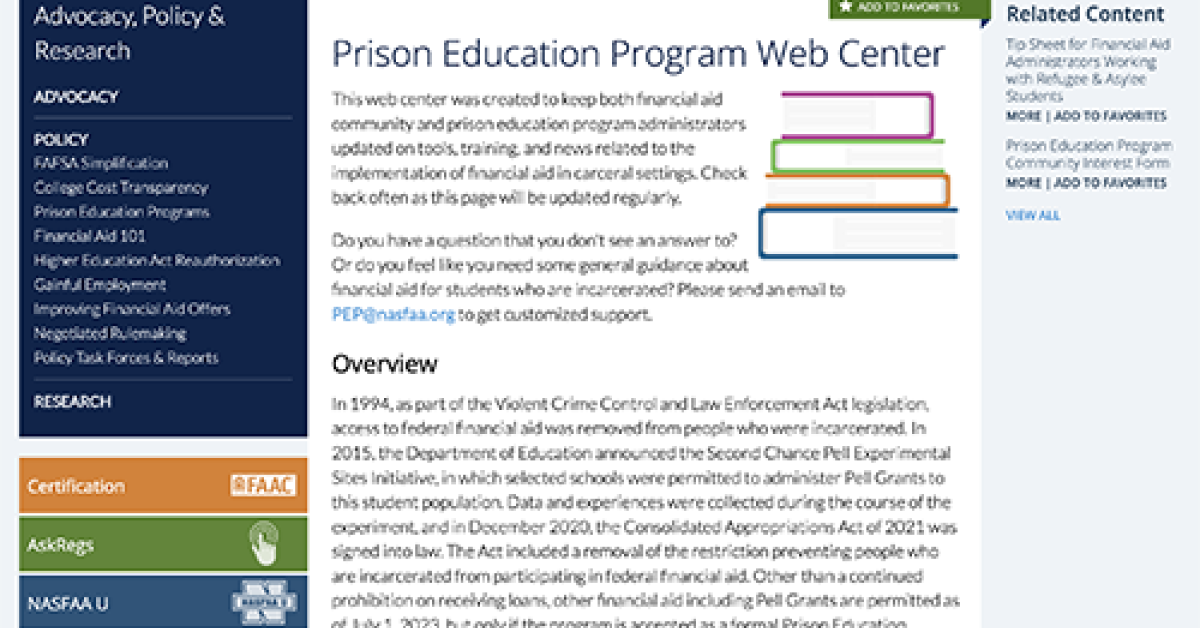 Prison Education Program Web Center | Ascendium’s Education Philanthropy