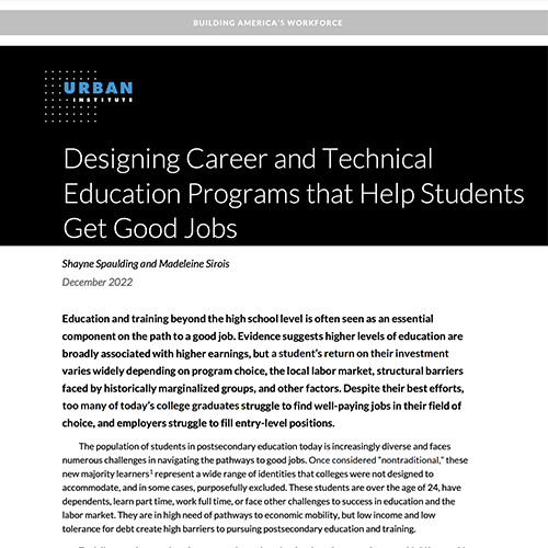 Designing Career and Technical Education Programs that Help Students ...