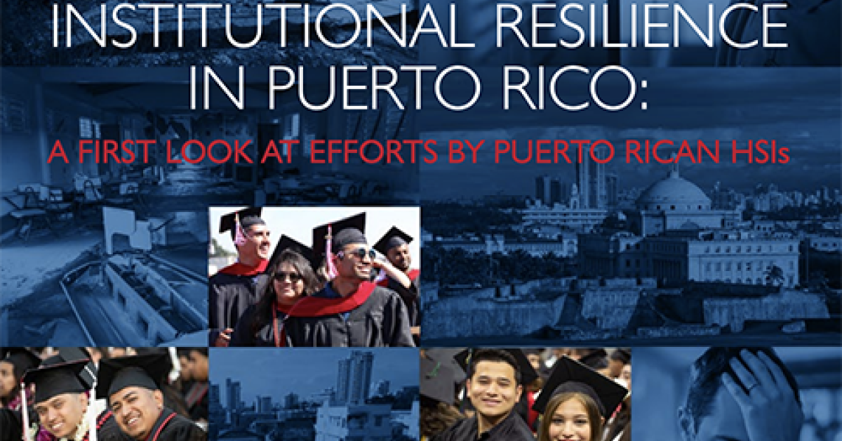Institutional Resilience in Puerto Rico: A First Look at Efforts by ...